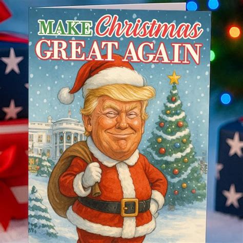 Funny Trump Xmas Card Etsy