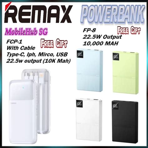 Remax Powerbank Fp 8 Fcp 1 With Cable Shopee Singapore