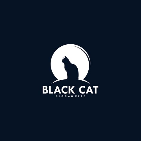 Black Cat Logo Design Vector 11155099 Vector Art At Vecteezy