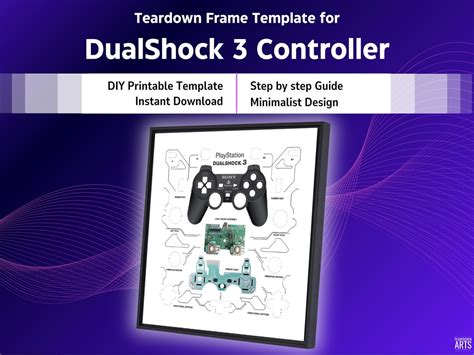 Dualshock 3 Controller Teardown Template Diy Frame Digital Download