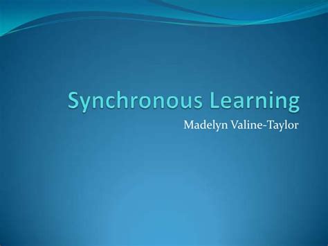 Synchronous Learning Pptx