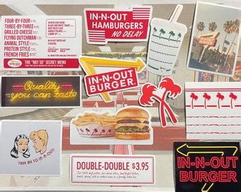 In N Out Stickers Etsy