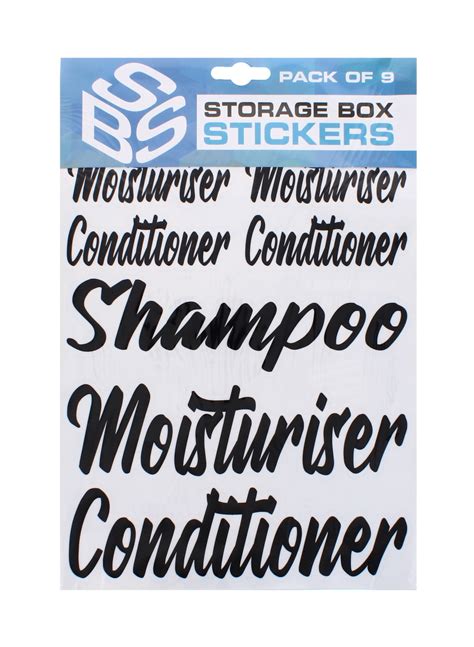 Wholesale Storage Box Stickers Assorted 9 Pack
