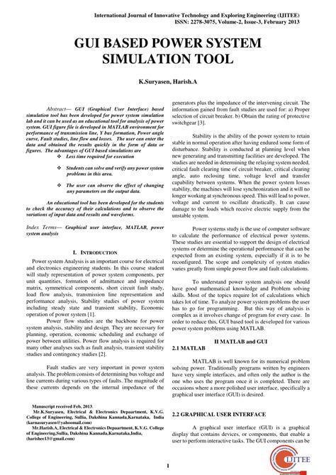 pdf gui based power system simulation tool