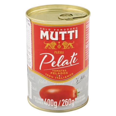 Tomate Mutti Italiano Pelado Lata 400g Quitanda Pinheiros Quitanda