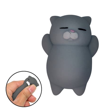 Cat Cartoon Squishy Stress Relief Ball Fun Cute Rubber Antistress Toy