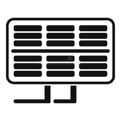 Setup Solar Panel Icon Simple Vector Fixture Module Stock Vector