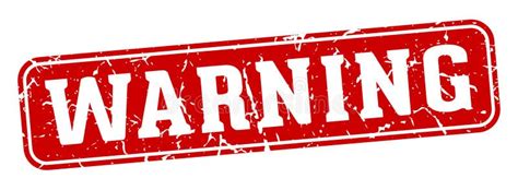 Warning Rectangular Sign Warning Stamp Stock Vector Illustration Of