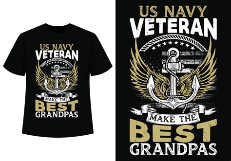 Us Navy Grandpa Veteran T Shirt Design 22660533 Vector Art At Vecteezy