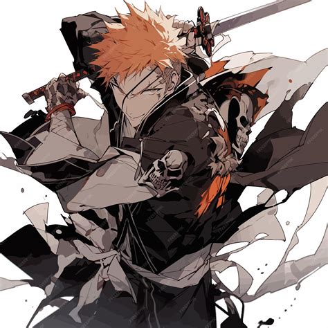 Premium Ai Image Vector Illustration Of Bleach Manga Character