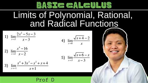 Limits Of Polynomial Rational And Radical Functions Profd Youtube