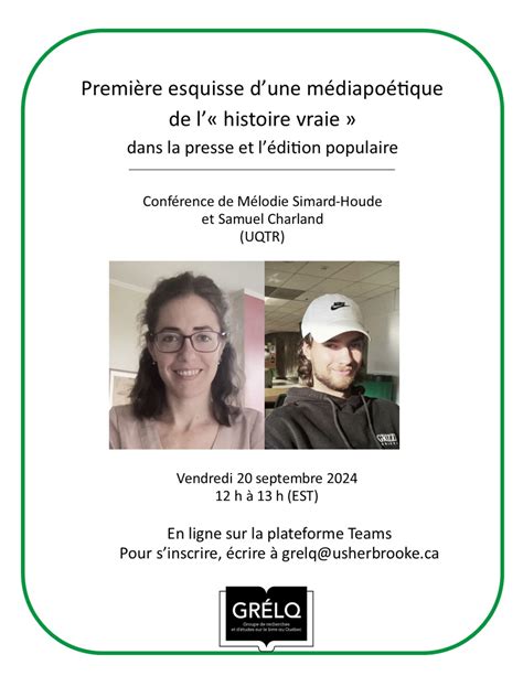 Conférence De Mélodie Simard Houde Et Samuel Charland Uqtr
