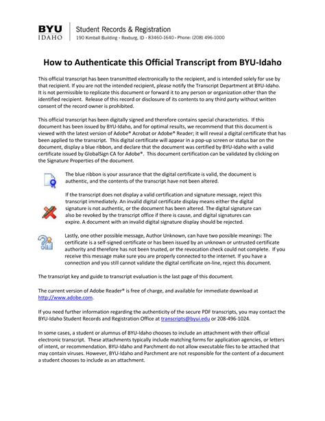 Academic Transcript Undergraduate Pdf