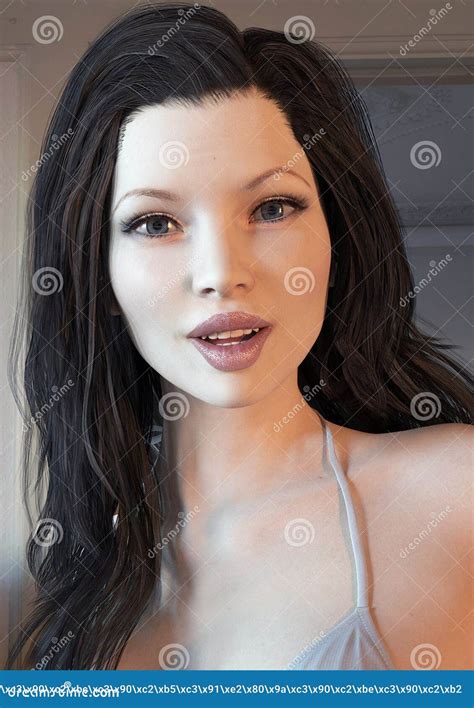 Girl 3d Model Stock Image Image Of Model Graphic Realistic 77915639