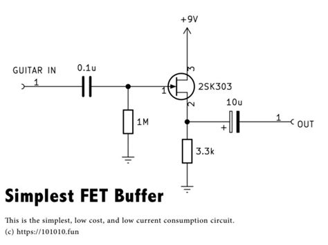 Buffer Fet Diy Jfet Buffers Input Basic Amplifier Common Voltage Drain