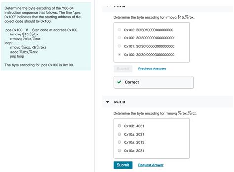 rail determine the byte encoding of the y86 64
