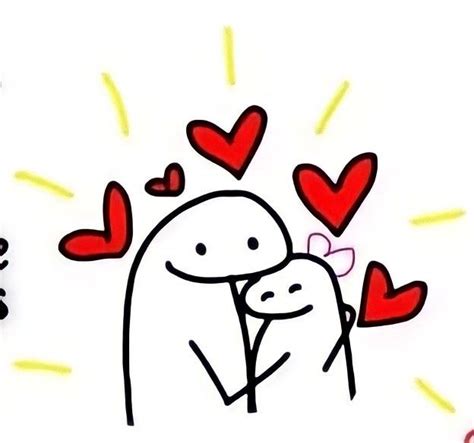 Monito Blanco Meme Enamorado Muñequitos De Amor Dibujos Niños