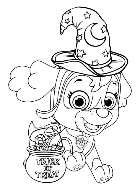 Paw Patrol Coloring Pages Halloween