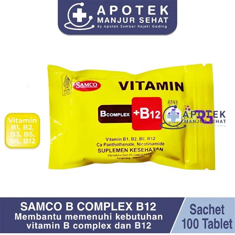 Jual Vitamin B Complex Samco Sachet Vitamin B Complex B12 Isi 100