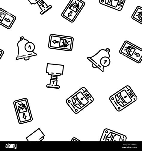 Alert Caution Error Danger Vector Seamless Pattern Stock Vector Image