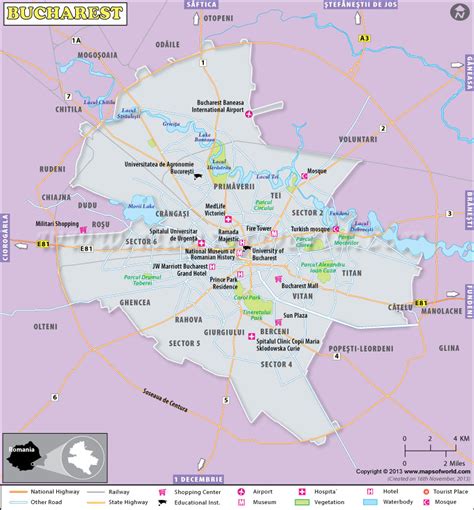 Bucharest Map Map Of Bucharest