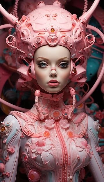 Premium Ai Image Futuristic Science Fiction Barbie