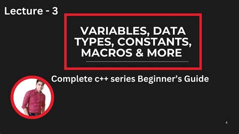 Lecture 3 Variables Data Types Constants Macros And More C Complete Guide Ctutorial
