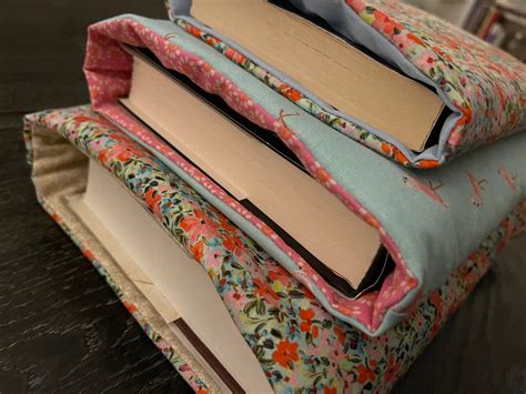 Book Sleeve Book Protector 3 Sizes Floral Etsy