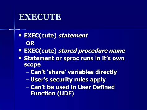 Sql Server Stored Procedures Ppt