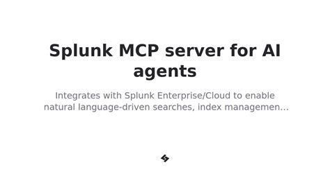 Splunk Mcp Server For Ai Agents