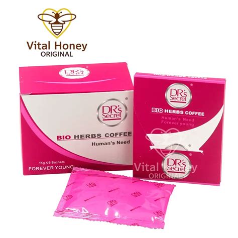 Bio Herbs Coffee 6 Sachets 15g One Box Vital Honey Original
