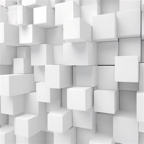 Premium Photo Cubes Isometric Background White Blocks
