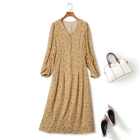 Plus Size Yellow Floral Long Sleeve Dress Hello Curve
