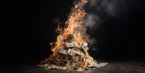 Premium Ai Image Money Being Burned Hd Wallpaper