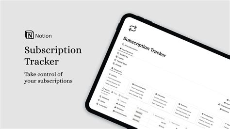 Subscription Tracker Notion Template Notionhub