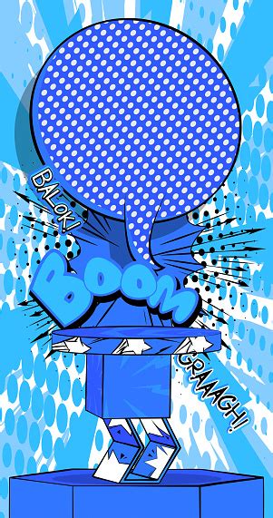 만화책 블루 제품 연단 배경 프레젠테이션을 위한 팝 아트 스테이지 만화 비즈니스 광고 배경 레트로 플랫폼 마케팅 디스플레이 가격에 대한 스톡 벡터 아트 및 기타 이미지