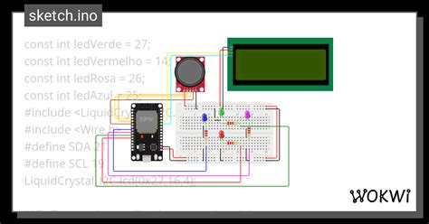 Joystick And Lcd Wokwi Esp32 Stm32 Arduino Simulator