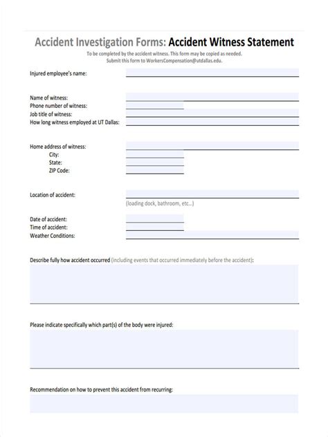 Legal Witness Statement Template Pdf Template