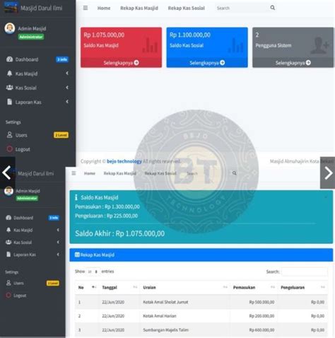 Jual Aplikasi Web Source Code Kas Pencatatan Keuangan Masjid Siap Pakai Di Seller Velvet Store