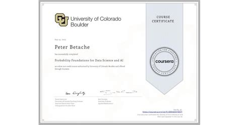 Completion Certificate For Probability Foundations For Data Science And