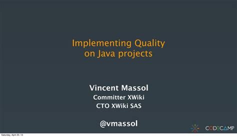 Implementing Quality In Java Projects Ppt