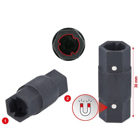 2 In 1 Special Socket Spanner For Hose Clamps With 3 Point Profile 30 45 60 80 Mm 3