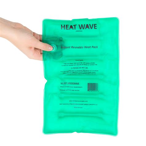 Heat Wave Green 2 Pack Instant Reusable Heat Packs