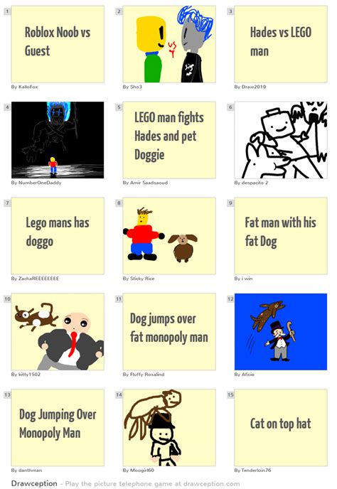 Roblox Noob Vs Guest Drawception