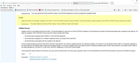 Proc Report Options In Ods Listing Sas Support Communities