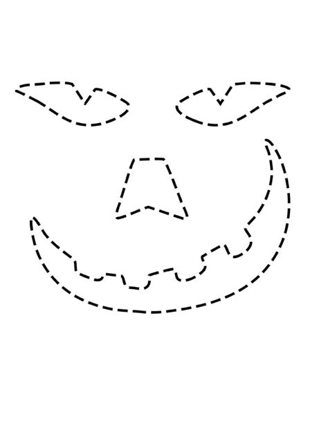 Scary Face Pumpkin Template