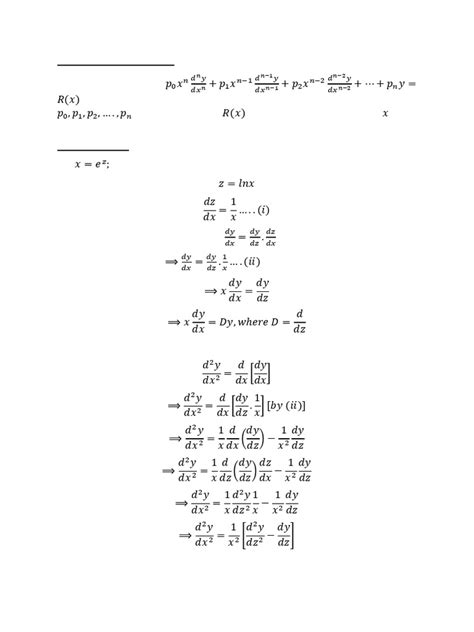 Cauchy Euler Equation Pdf Mathematical Concepts Calculus