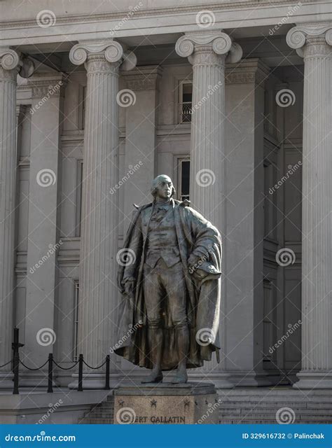 Albert Gallatin Statue At The Treasury Department Building Editorial