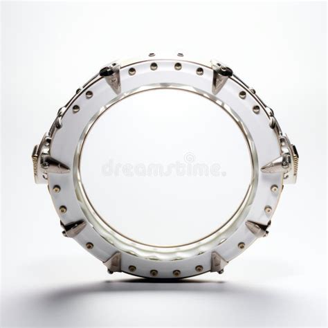 Empty Drum Ring With Screws And Rivets Inspired By Nick Veasey Stock Illustration