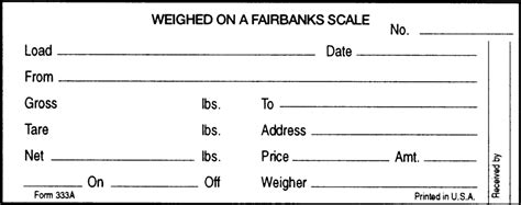 Weight Slip Template Printable Slip Templates